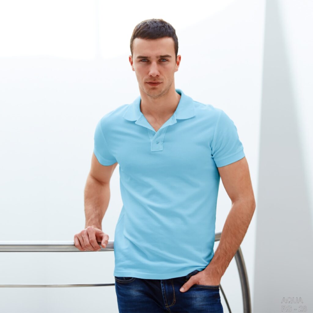 Sky Blue Polo T-shirt | Unisex Polo T-shirts | nikfashions.in